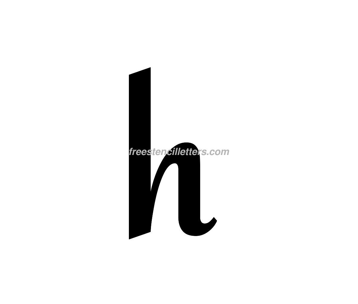Fancy Cursive Letter Lowercase H - Birthday Letter