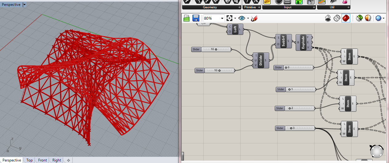 Abstract Space Frame #2 (Grasshopper) | Dana Krystle's online portfolio