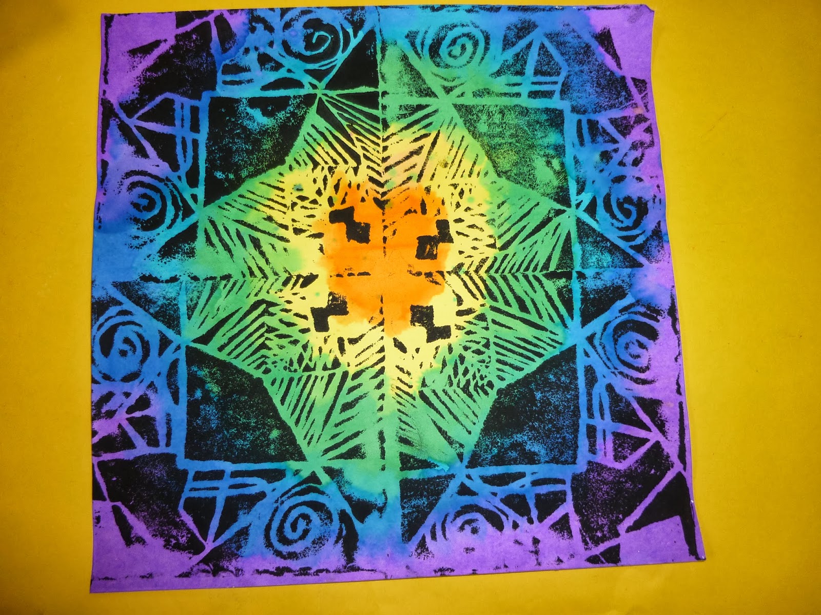Mrs. Werner's Art Room: 5th Grade Radial Design Printmaking