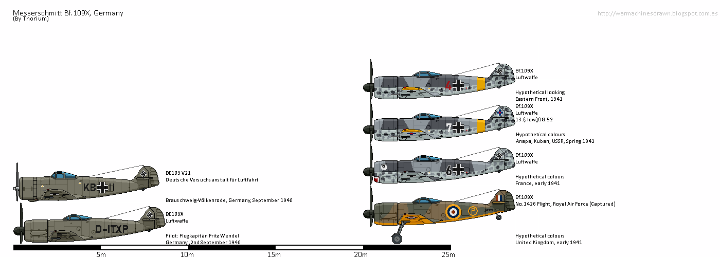 War Machines Drawn: Messerschmitt Bf.109X