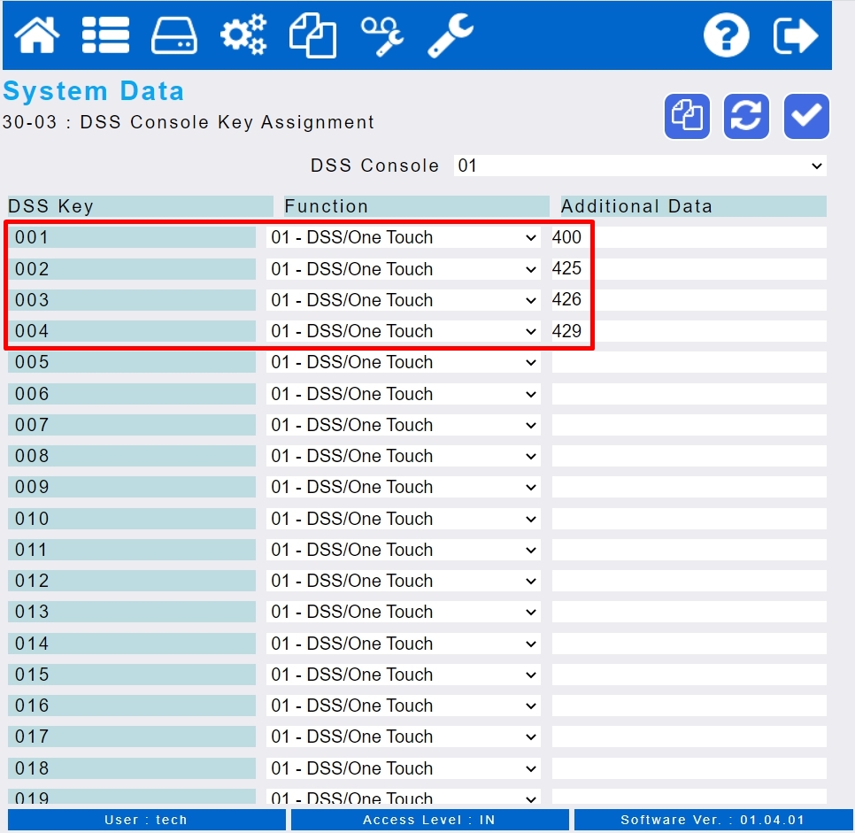 NEC SL2100 การใช้งาน DSS Console