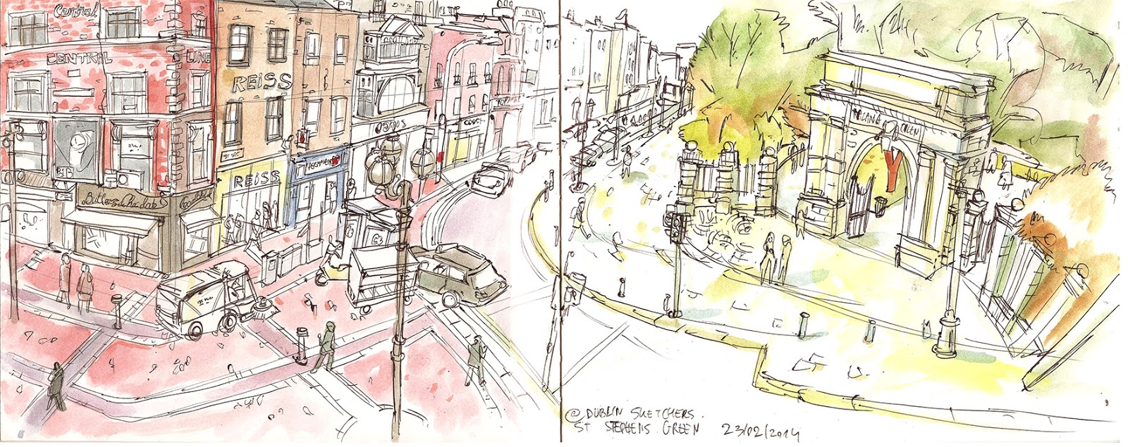 Life Drawing Dublin: 267: Dublin Sketchers @ St. Stephens Green