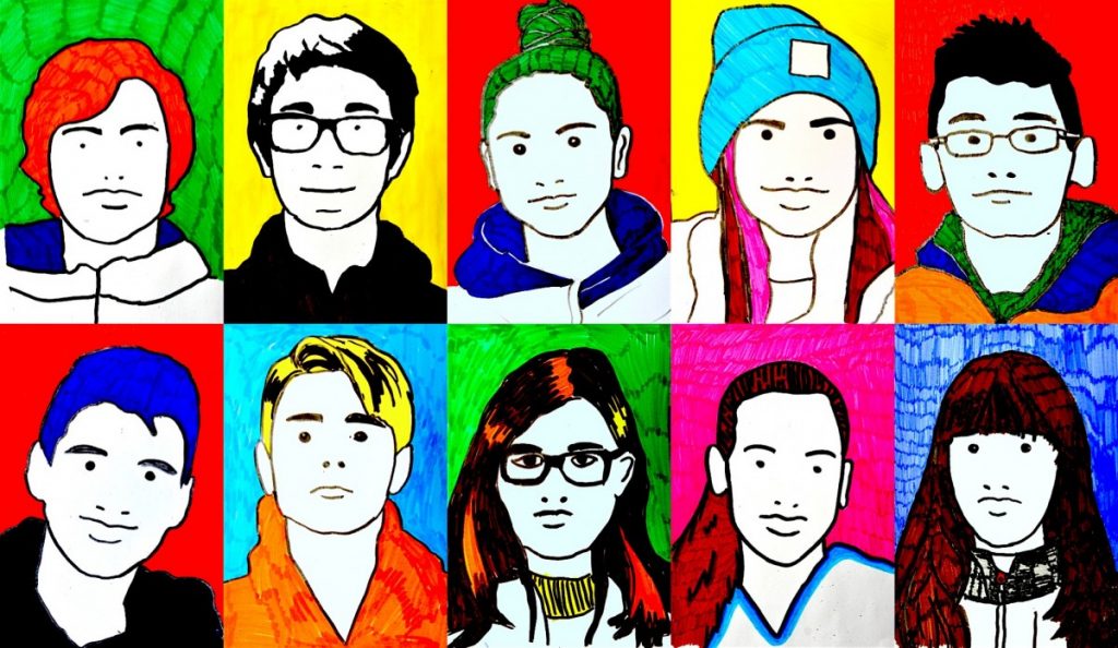 JULIAN OPIE INSPIRED PORTRAITS