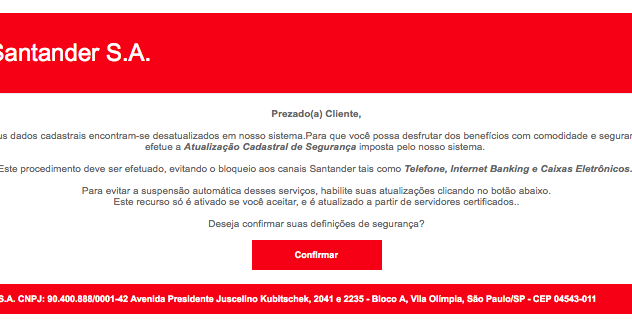 Banco Santander (Brasil) S.A. | Evite Bloqueio de sua conta ...