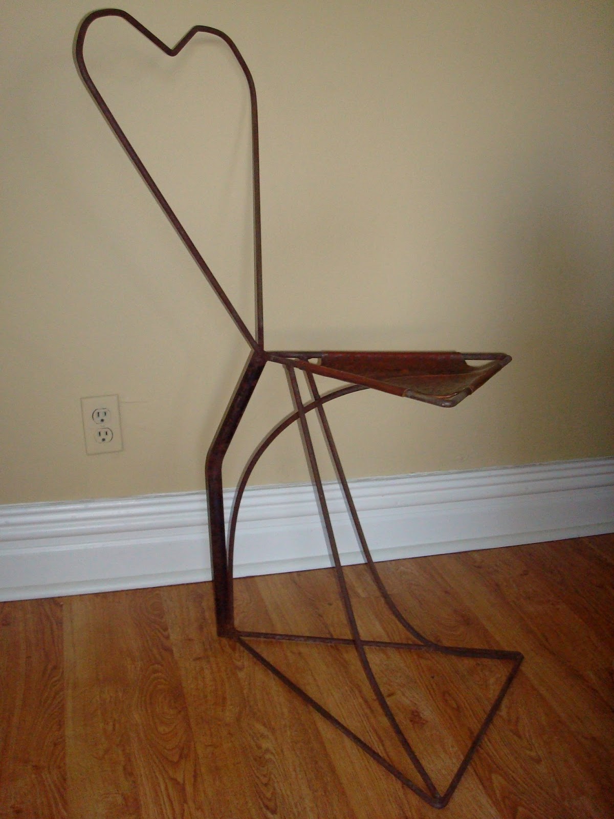 Era Antiques: Vintage Brutalist or Folk Art Metal Rod Chair