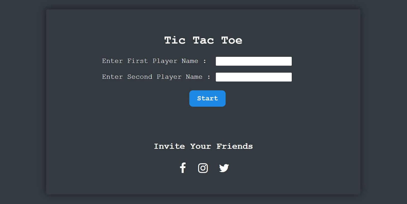 Developing Tic Tac Toe Game By Using HTML,CSS And JavaScript