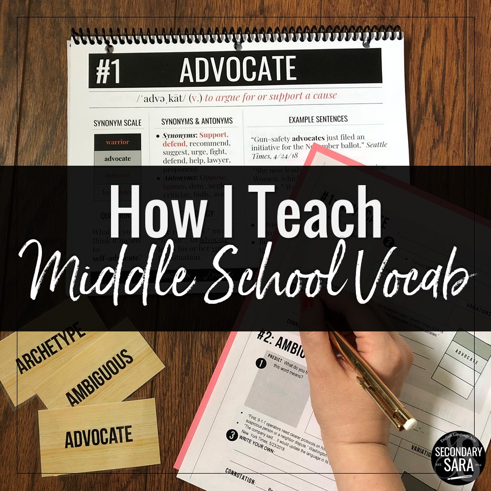 How I Teach Vocabulary In Middle School English Classes SECONDARY SARA How I Teach Vocabulary In Middle School English Classes SECONDARY SARA