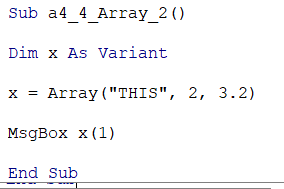 Code Cupboard: VBA - Arrays
