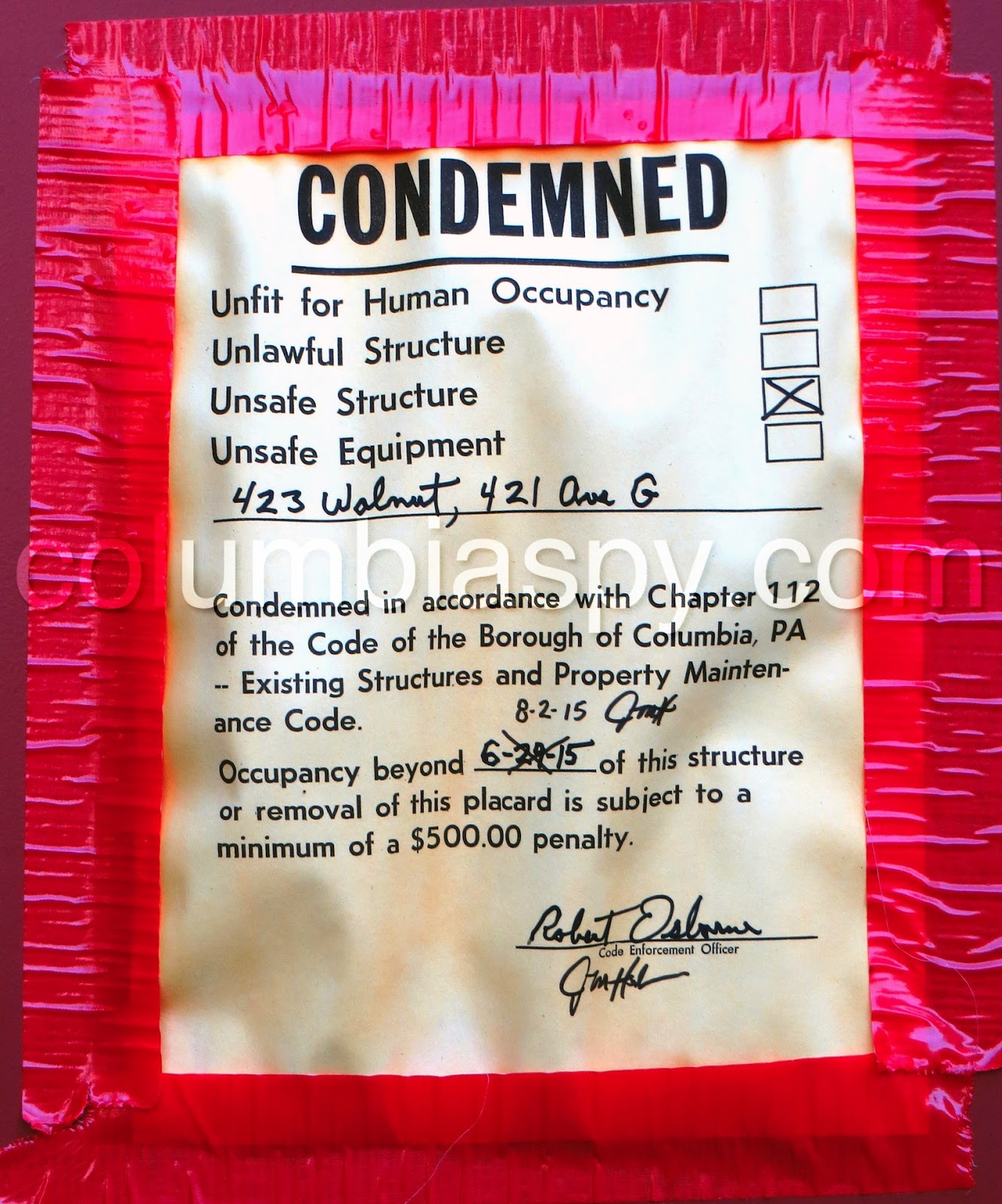 CONDEMNED! CONDEMNED? Was the building safe or not? – Columbia Spy
