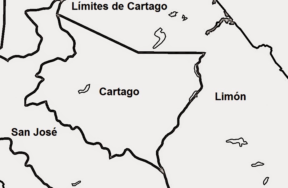 MAPAS DE: Cartago. Provincia N° 3 de Costa Rica