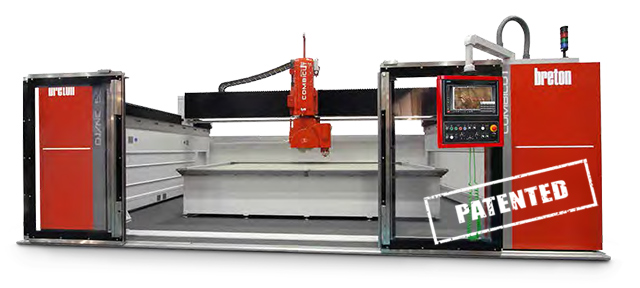 NEW Breton Combicut 5 axis - bridge saw + Waterjet for ceramic, stone ...