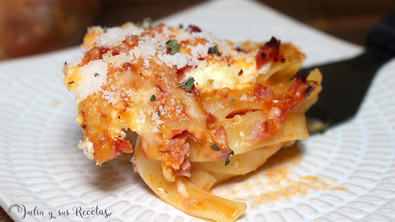 JULIA Y SUS RECETAS: Nidos de pasta al horno