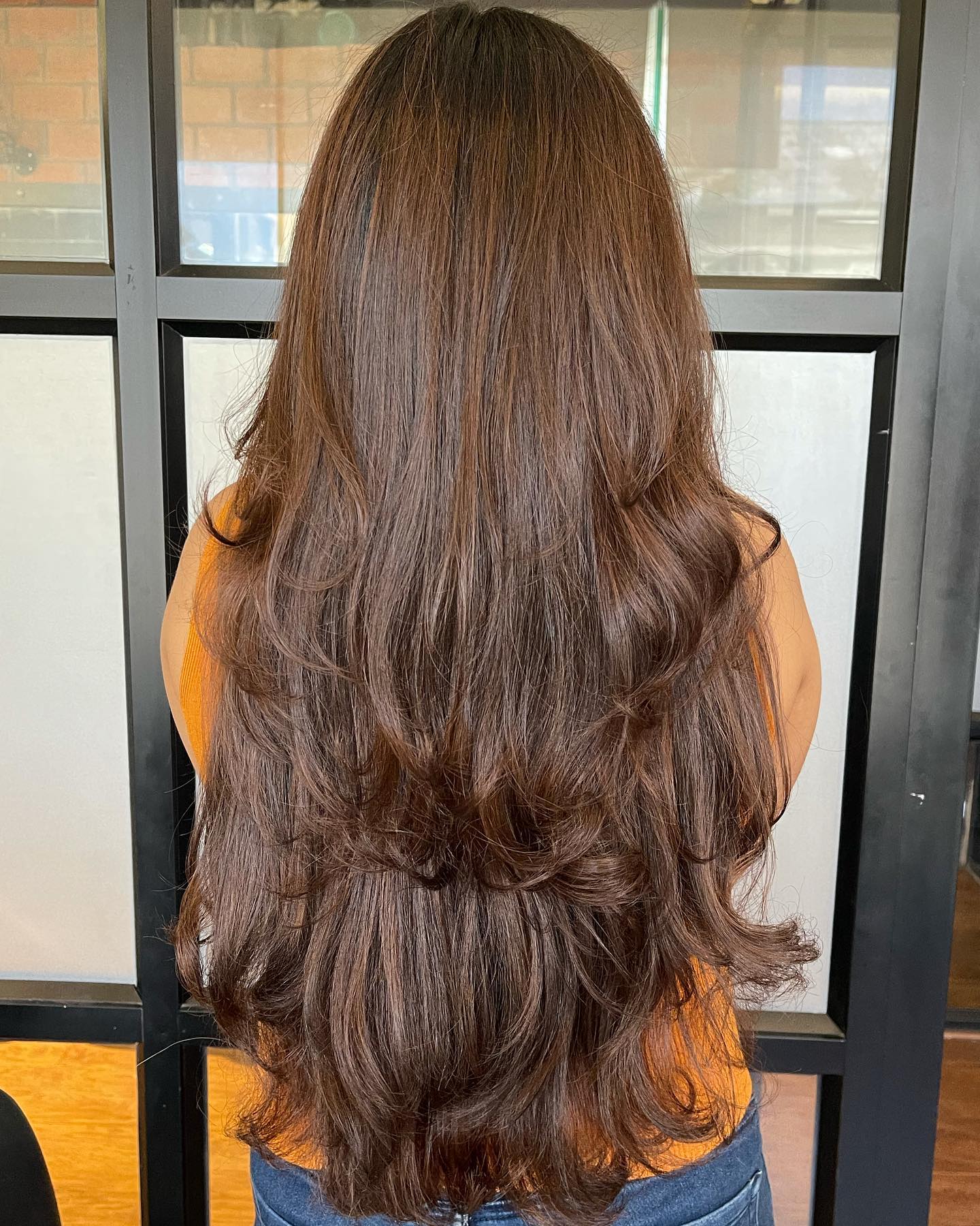 Double chocochip brownie hair coloring combo - Village Barber Stories