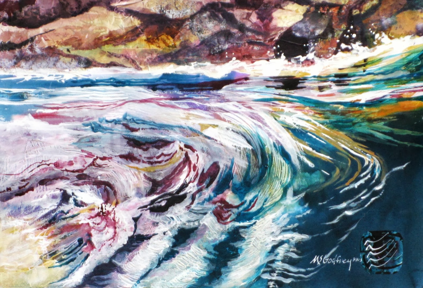 MSGodfreyArt: Transforming a Piece of Paper--River Tapestry #2, Step by ...