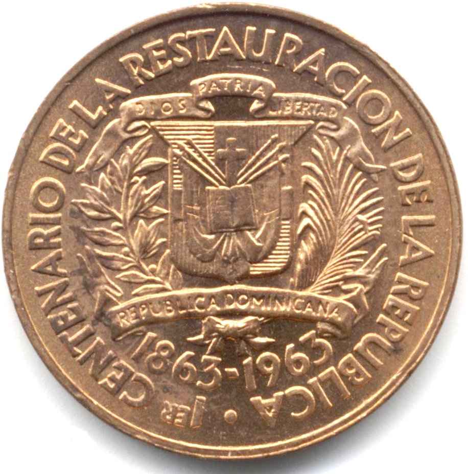 Monedas RD: 1 centavo 1963