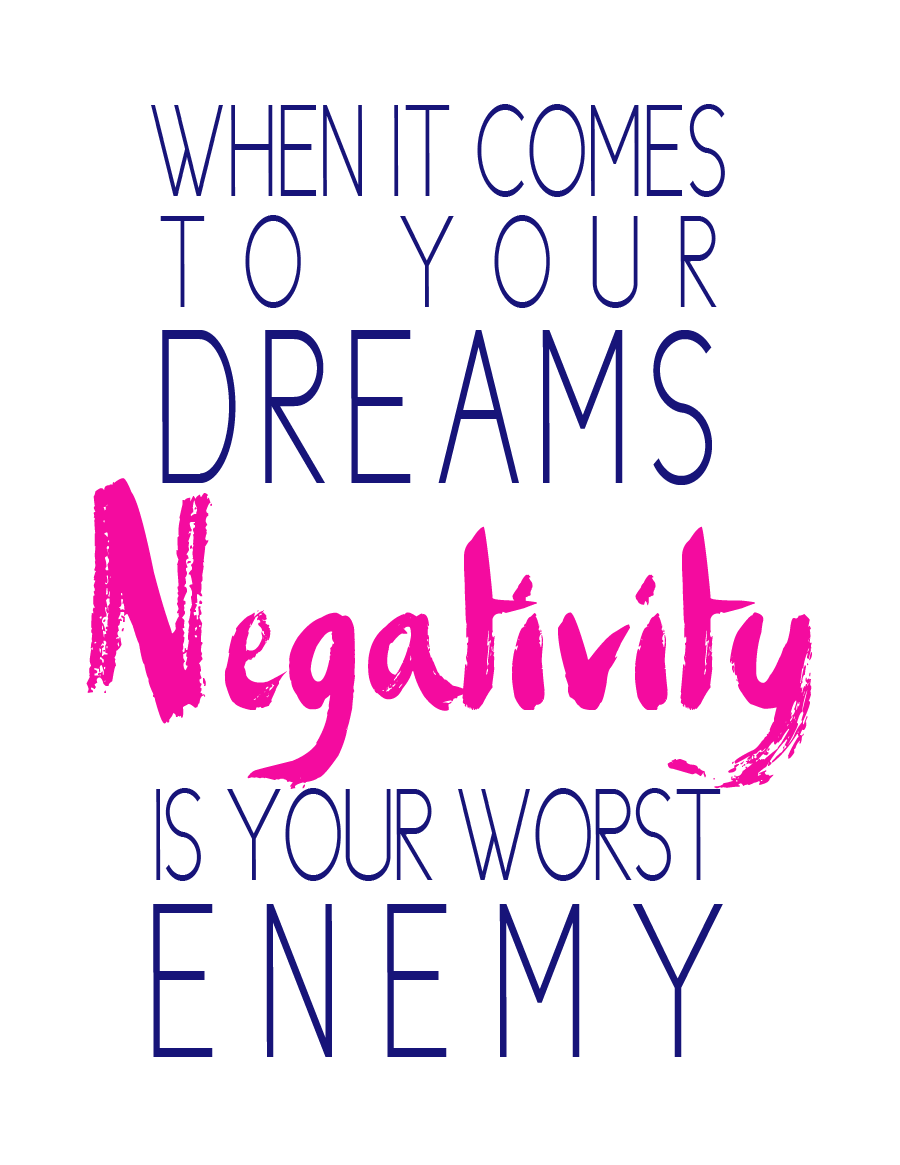 Destroy Negativity + Free Printable - www.danettedillon.com