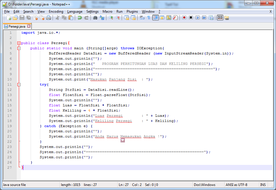 KurniadiSan's Blog: Contoh Program JAVA KurniadiSan's Blog: Contoh Program JAVA