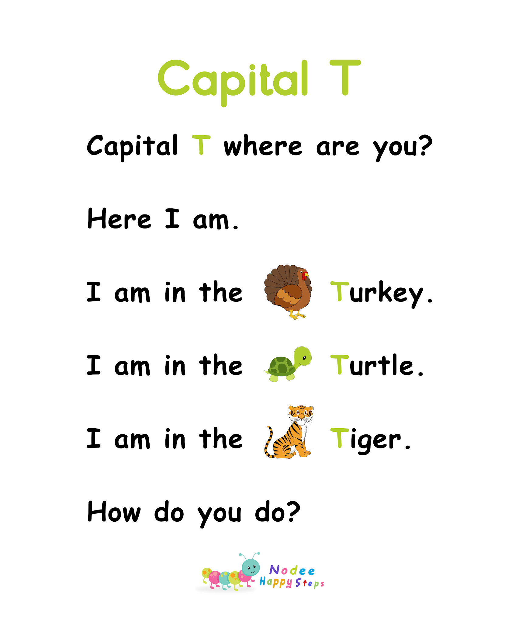 Letter T 'Uppercase-Lowercase' - Alphabet Stories - Reading ...