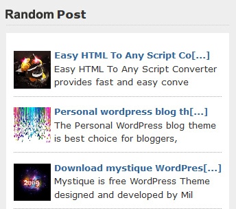 Cara Membuat Random Post Dengan Thumbnail