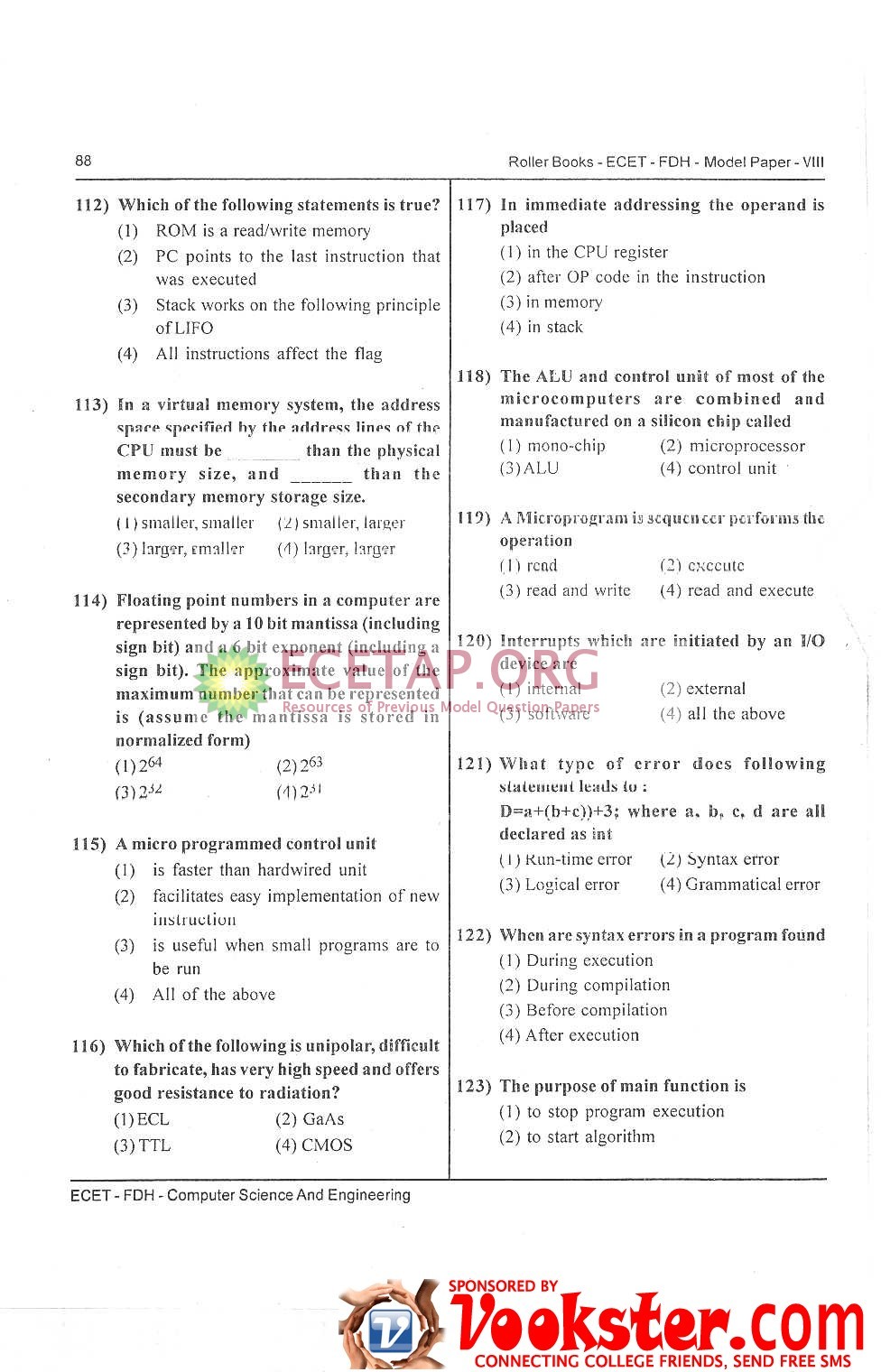 ECETAP - 2016, Previous, Model Papers, Question Papers EEE,ECE,SCE ...