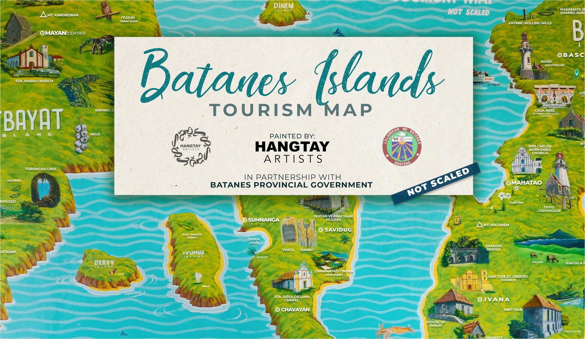 Batanes Islands - Tourism Map by Hangtay Artists