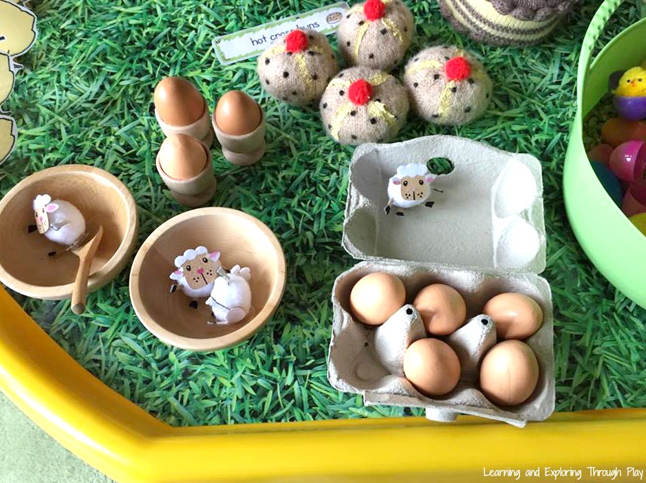 Learning and Exploring Through Play: Easter Themed Tuff Tray