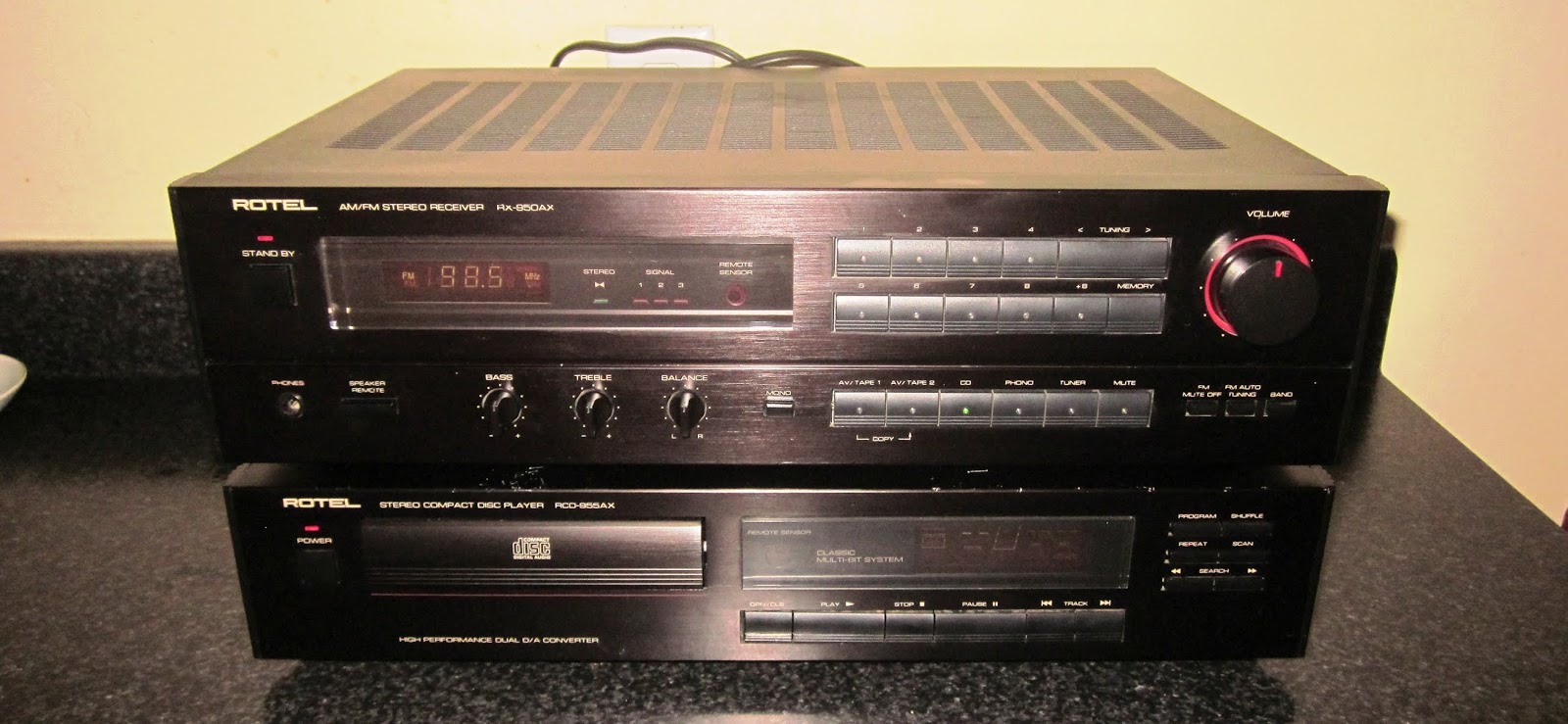 Speakerholic: Rotel RX-950AX Receiver and Rotel RCD-955AX CD Player