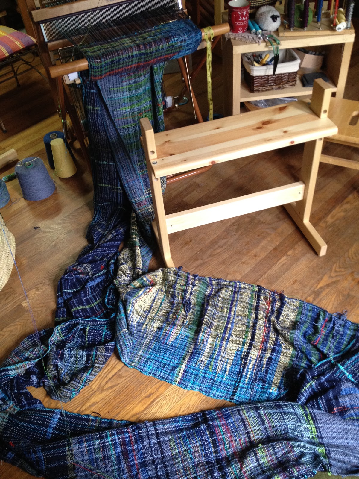 CENTERING WITH FIBER: SAORI weaving sewn into a new jacket