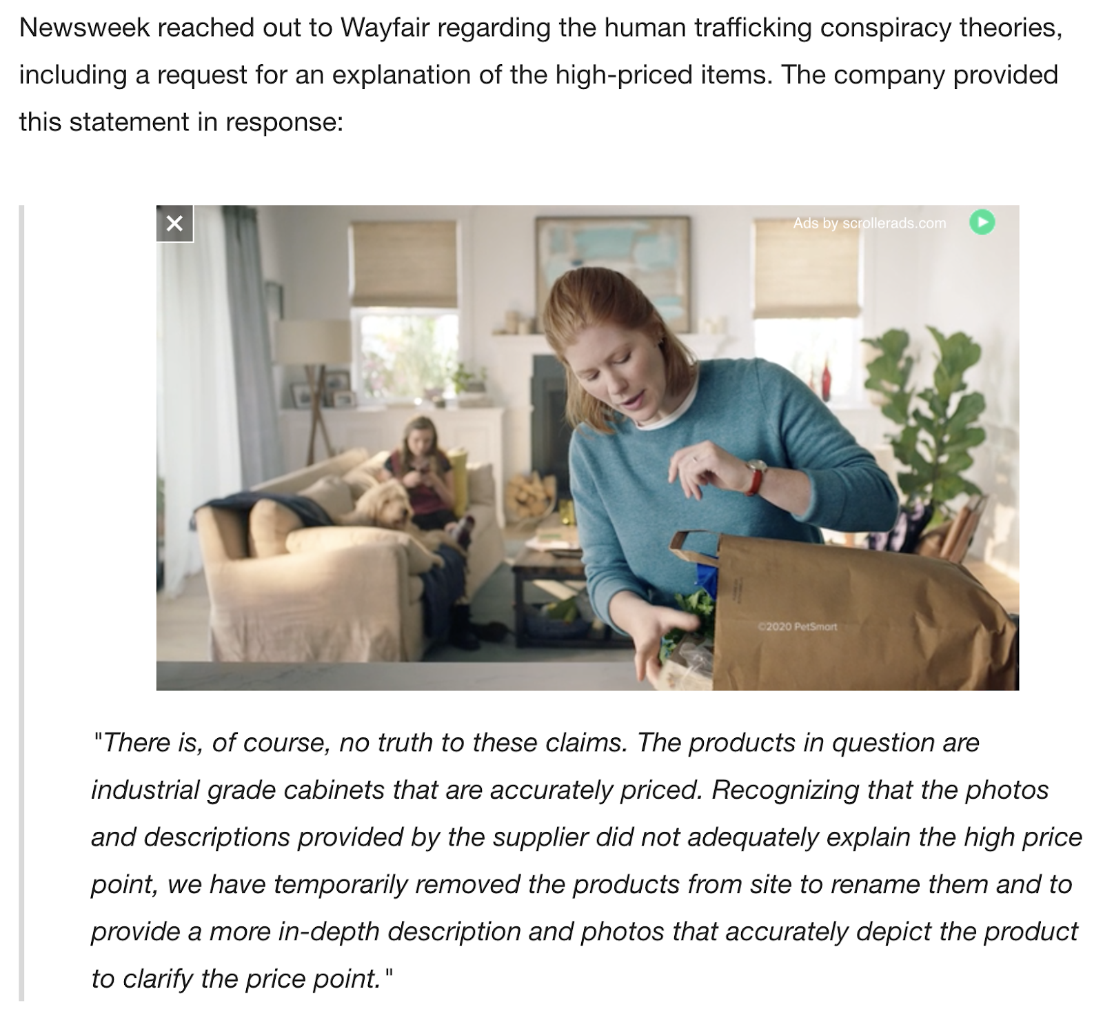 Newsweek helps circulate Wayfair child trafficking conspiracy theory ...