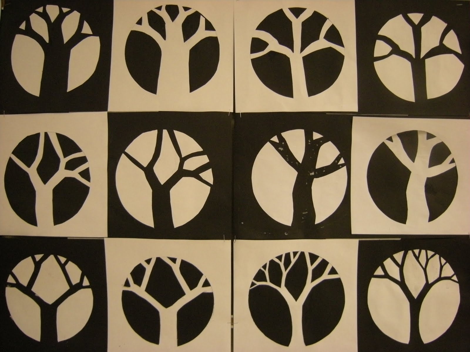 WHAT'S HAPPENING IN THE ART ROOM??: 5th Grade Positve/Negative Trees