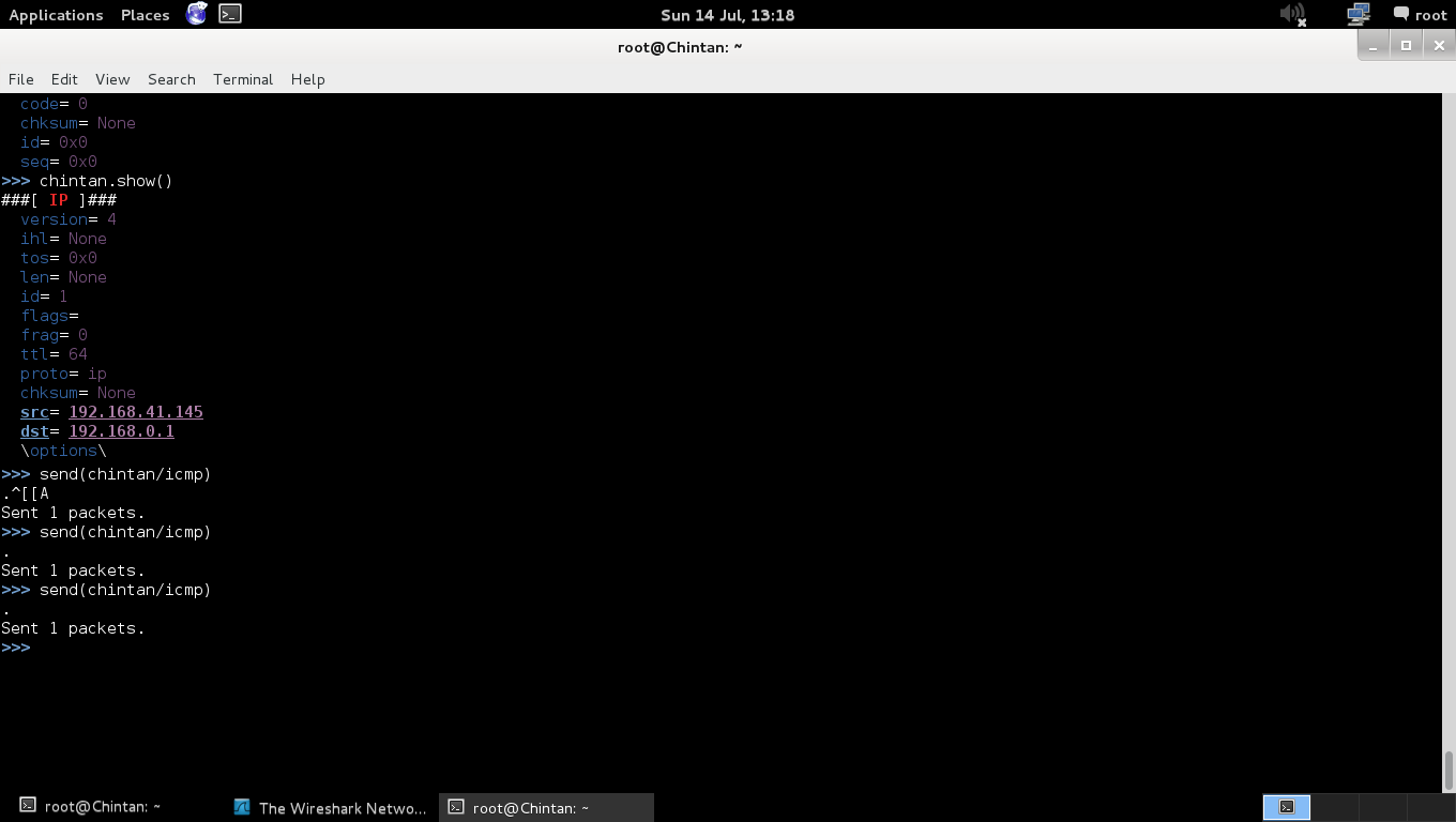 Information Security Aficionado: Lets send packet without PING command ...
