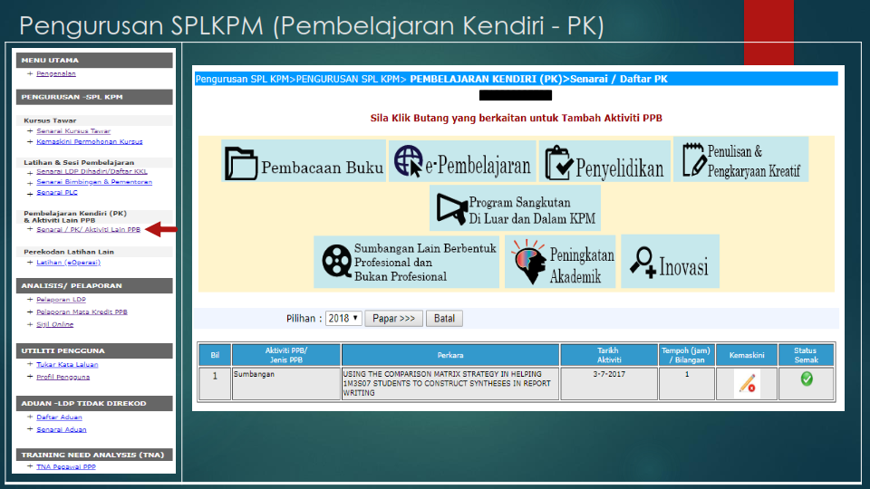 splgskbj: SLAID TAKLIMAT SISTEM SPLG MODUL INDIVIDU
