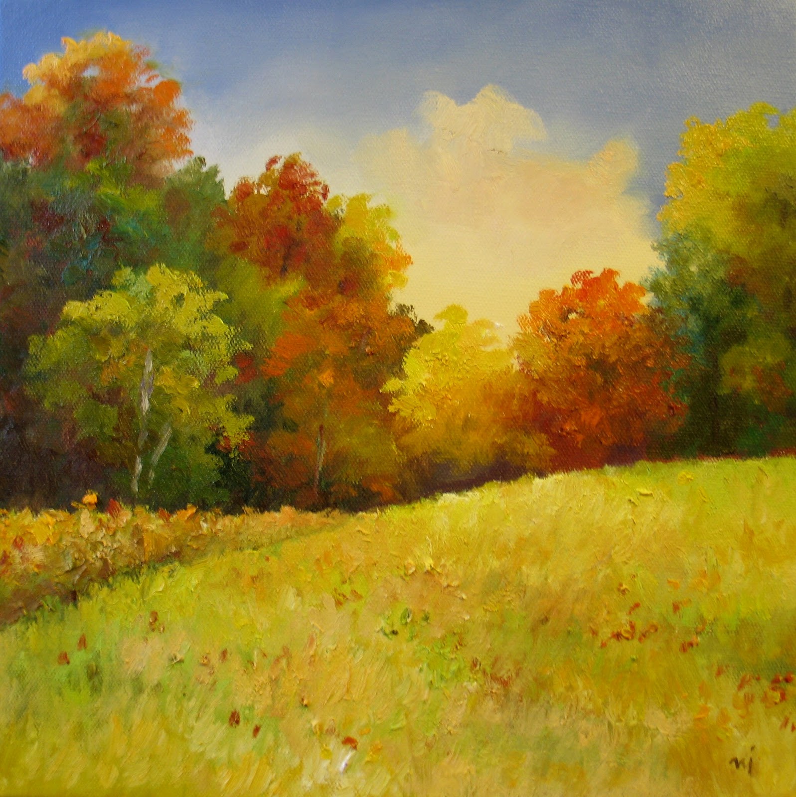 Nel's Everyday Painting: Golden Field - SOLD