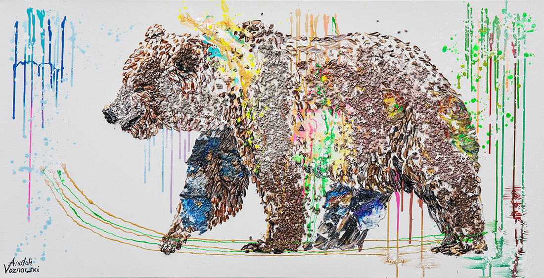 anatoli voznarski : BEAR ORIGINAL PAINTING