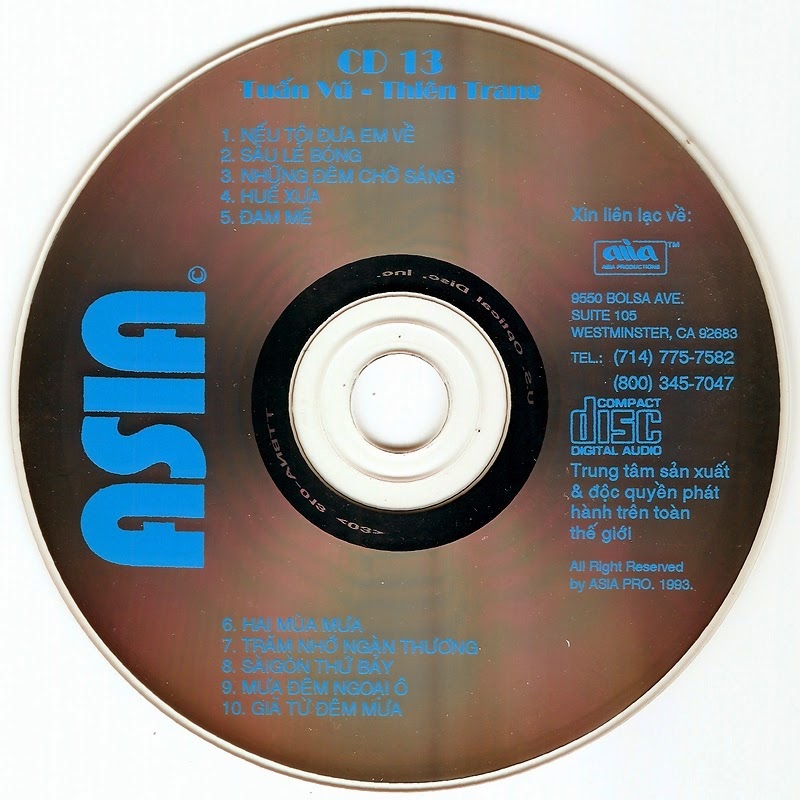 Asia CD 13 - Tuấn Vũ & Thiên Trang ~ Cover Nhạc Việt