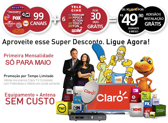 Via Embratel e Claro TV Itabira: Promoção Imperdível - Claro TV!
