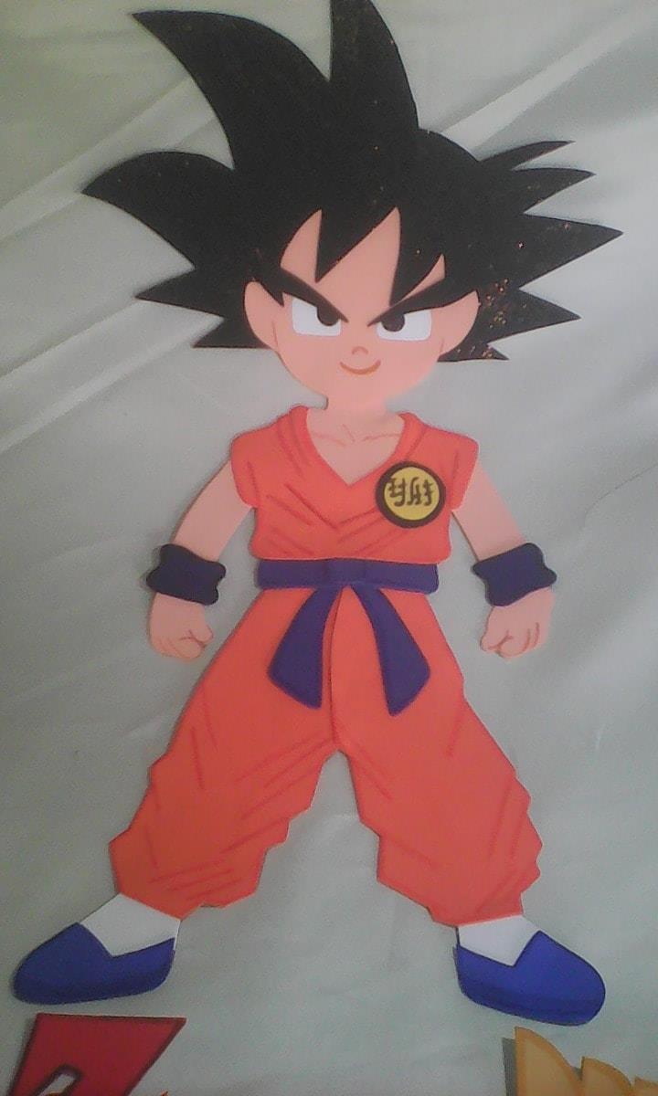Eu Amo Artesanato: Goku de Dragon Ball em Eva com Molde
