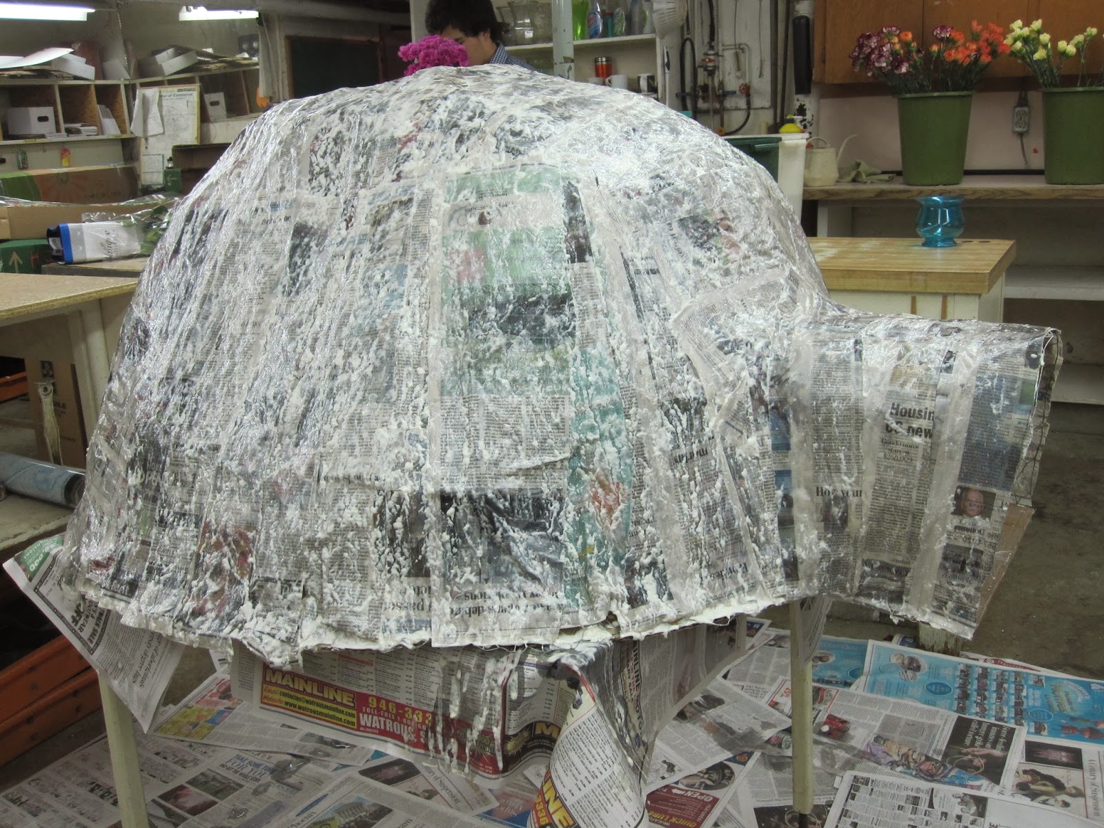 Flowers On The Roof: Store Front Winter Window Display (Making an Igloo ...