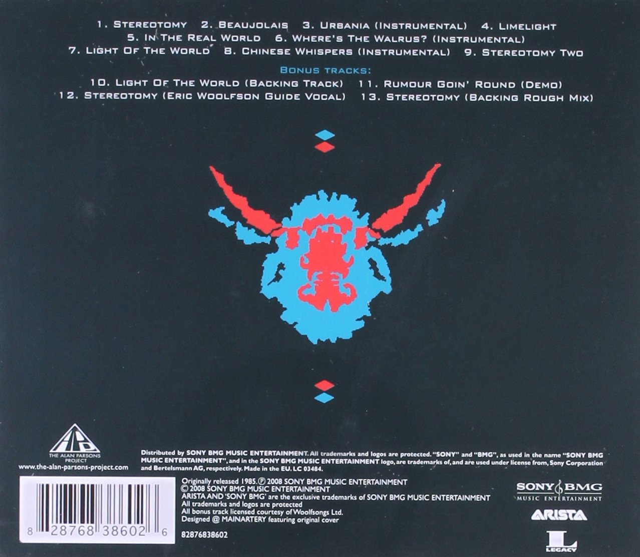 Classic Rock Covers Database: The Alan Parsons Project - Stereotomy (1985)