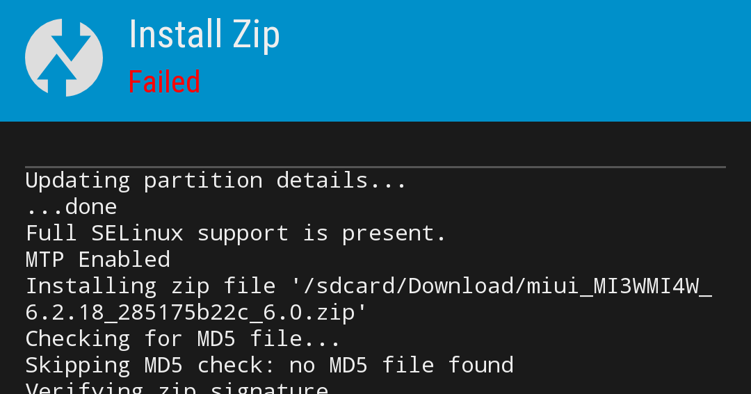 Rezolvare eroare custom rom "Updater process ended with error 7"
