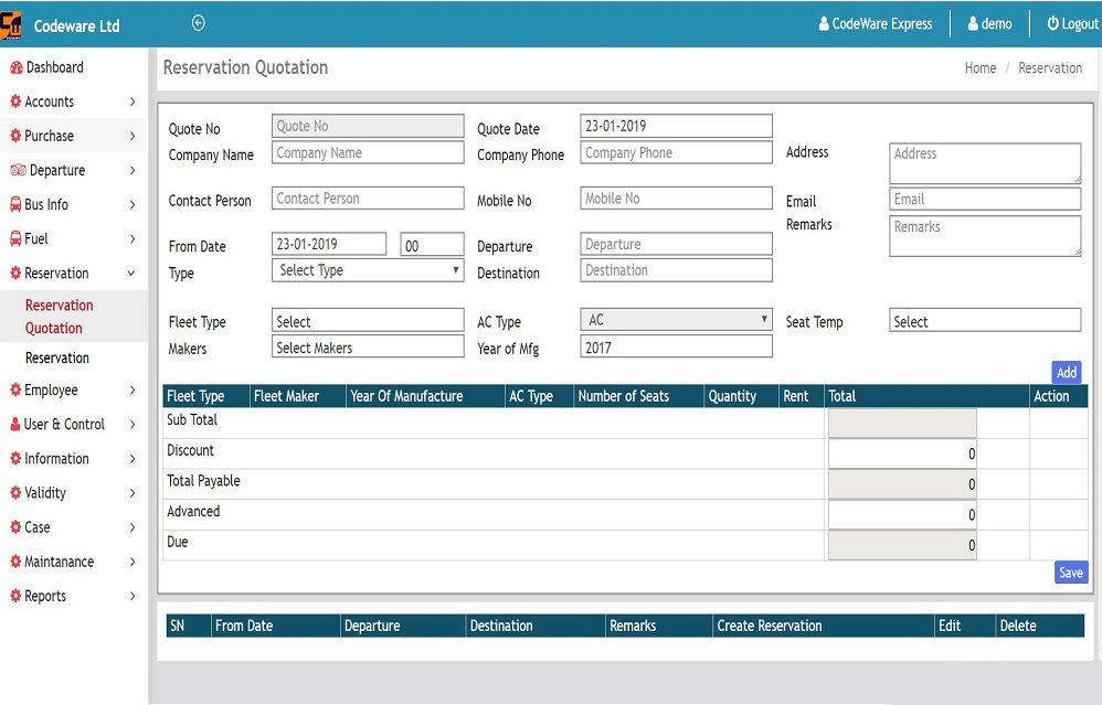 Online Bus Ticketing Software