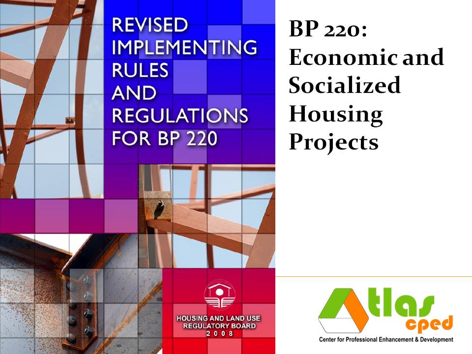 BP 220 Economic and Socialized Housing Projects and its Revised IRR ...