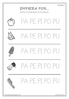 Cositas de AL y PT: Conciencia fonológica fonema P