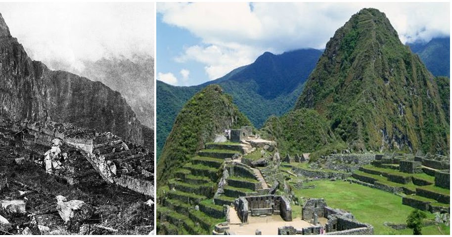 Amazing Then and Now Photographs of Machu Picchu After Excavation in ...