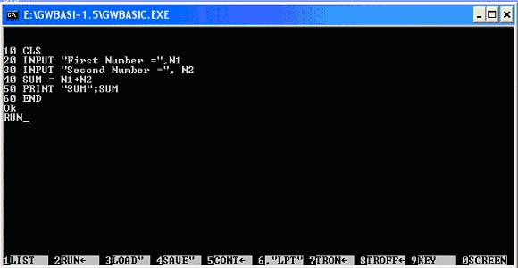 GWBASIC : GW-Basic Programs