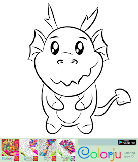 coloring pages D: Cute Dragon Coloring Pages Part 1