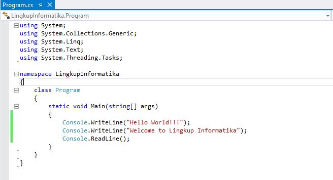 Download Contoh Program C# Sangat Sederhana | Ulasan Informatika