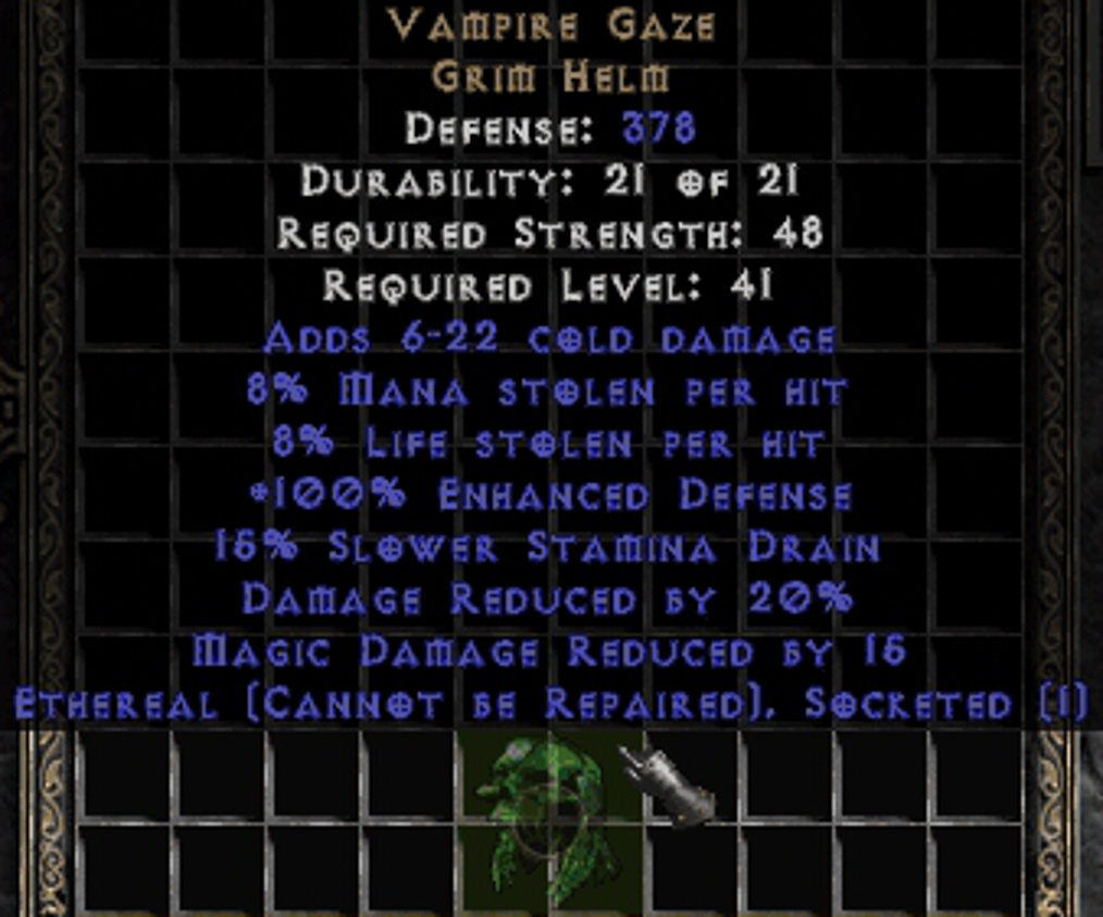 Best cRPGs: PERFECT ETHEREAL VAMPIRE GAZE, Diablo 2 Resurrected