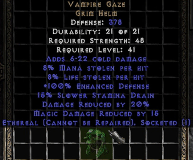 Best cRPGs: PERFECT ETHEREAL VAMPIRE GAZE, Diablo 2 Resurrected