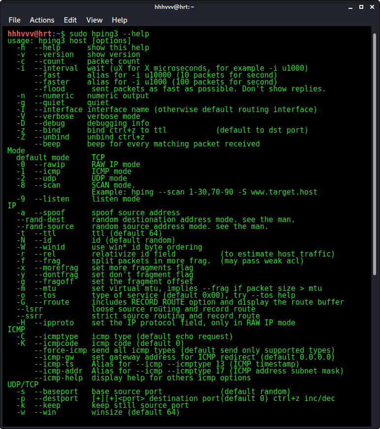 hping3 - A Kali Linux Tool